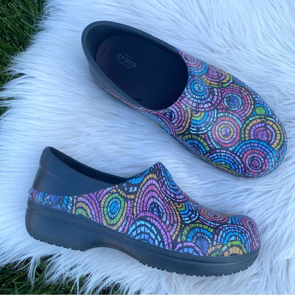 Black Abstract Neria Pro Ii Clog Crocs 10 - Gem